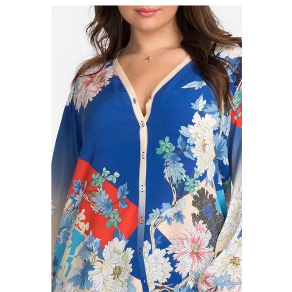 Johnny Was | Tops | Johnny Was Silk Blouse Sizex Multicolor Floral ...